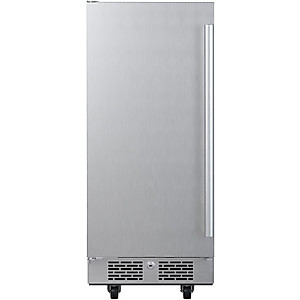 Avallon AFR152SSODLH 15 Inch Wide 3.3 Cu. Ft. Outdoor Compact Refrigerator with LED Lighting and Left Swing Door