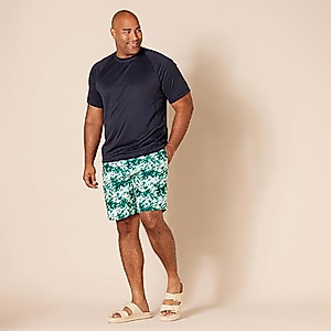 Amazon Essentials Men's Slim-Fit Short-Sleeve Quick-Dry UPF 50 Swim Tee, Dark Navy, X-Large