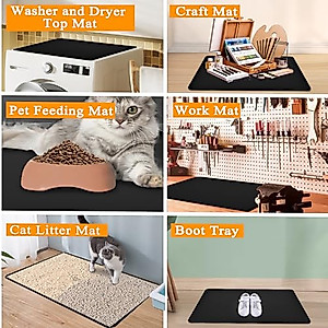 Washer and Dryer Top Protector, 23.6“ x 19.7" Protective Silicone Rubber Mat for Washing Machine or Dryer, Washable Mat for Top of Washer or Dryer, Support Heat Washer or Dryer Mat for Laundry Room