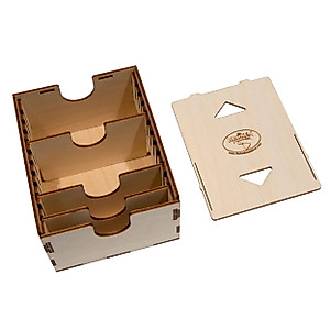 The Broken Token Case for Standard and European Size Cards - Wood Card Case with Four Adjustable Dividers