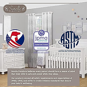 Sorelle Furniture Changing Table Topper for Dresser, Dressing and Diaper Changing Solution for Baby Dresser, Nursery Furniture-White