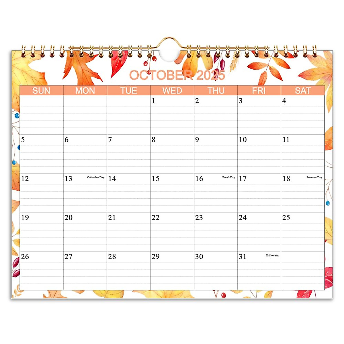 Calendar 2025-2026 - Wall Calendar from Mar 2025 to Oct 2026- Monthly Calendar with 140gsm Thick Paper for Planning and Organizing for Home or Office, 8.5 x 11 In Wall Calendar 2025-2026