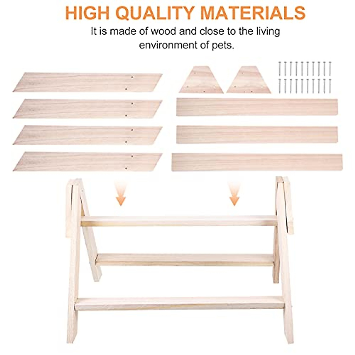 Chicken Chicken roosting Bars Perch Bird Parrot Wooden Stand Ladder Roosting Bars Paw Grinding Toy for Hens Poultry Run Rooster Cock Chicken Wood Stand Macaw Chicken coop Perch