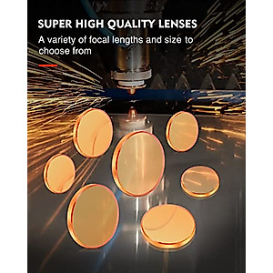 FAHKNS PVD ZnSe CO2 Laser Lens Dia:15mm/0.59" FL63.5mm/2.5" T2.2mm Focus Lens for CO2 Laser Engraving Cutting Engraver/Cutter 50w-100w