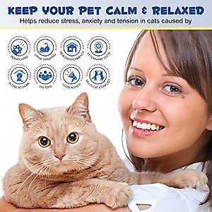 FRDUGA Cat Calming Pheromone Diffuser，Enhanced Cat Calming Diffuser Kit for Cat Anxiety Relief, 2 in 1 Cat Calming Starter Kit (Diffuser Head + 48ml Vial) for 30 Days Use (1 Pack)