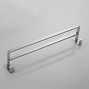 Wall Mounted Thick Towel Rail Extension Bathroom Pendant Bath Towel Shelves Towel Rack Double Rod 304 Stainless Steel Bathroom Towel Shelf Chrome Finish Bathroom Accessories