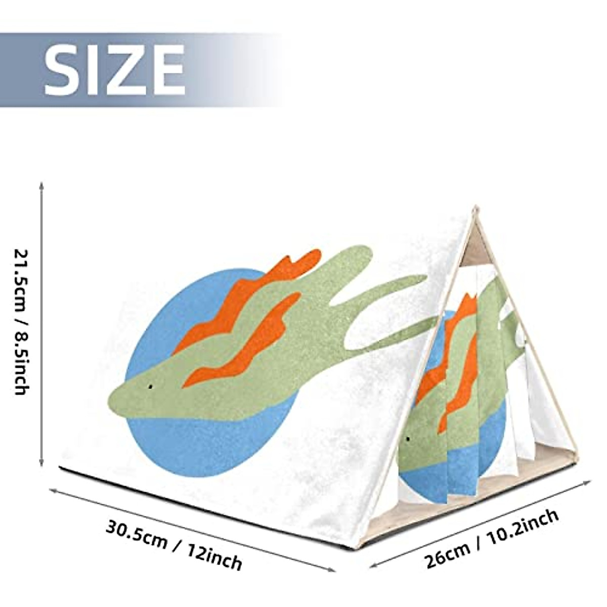 Y-DSIWX Guinea Pig Hideout House Bed, Art Pattern Rabbit Cave, Squirrel Chinchilla Hamster Hedgehog Nest Cage