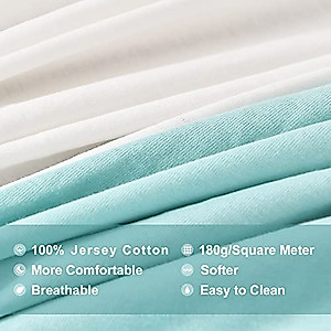 MEILA Bassinet Sheets Compatible with Mika Micky Bedside Sleeper, Mini Crib Sheets for Boy Girl, 100% Jersey Cotton Bassinet Matress Sheet, Ultra Soft, Pack of 2（33"×20"）