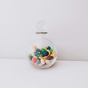 Nakpunar 6 pcs Glass Bottle Stopper with Silicon Plug and Glass Ball Top