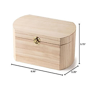 Darice Wood Box with Hinged Lid 14.6 x 24.6 x 13.6mm