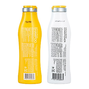 RECAMIER Professional Salon In Hydrating Anti Frizz Curly Hair Shampoo and Conditioner Set with Keratin Damaged Locks Moisturizing Treatment Champu y Acondicionador para Cabello Rizado