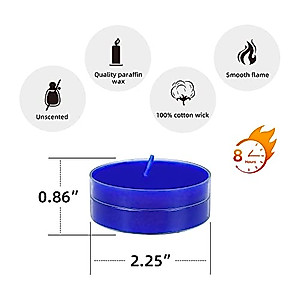 Zest Candle 12-Piece Tealight Candles, Mega Oversized Blue s