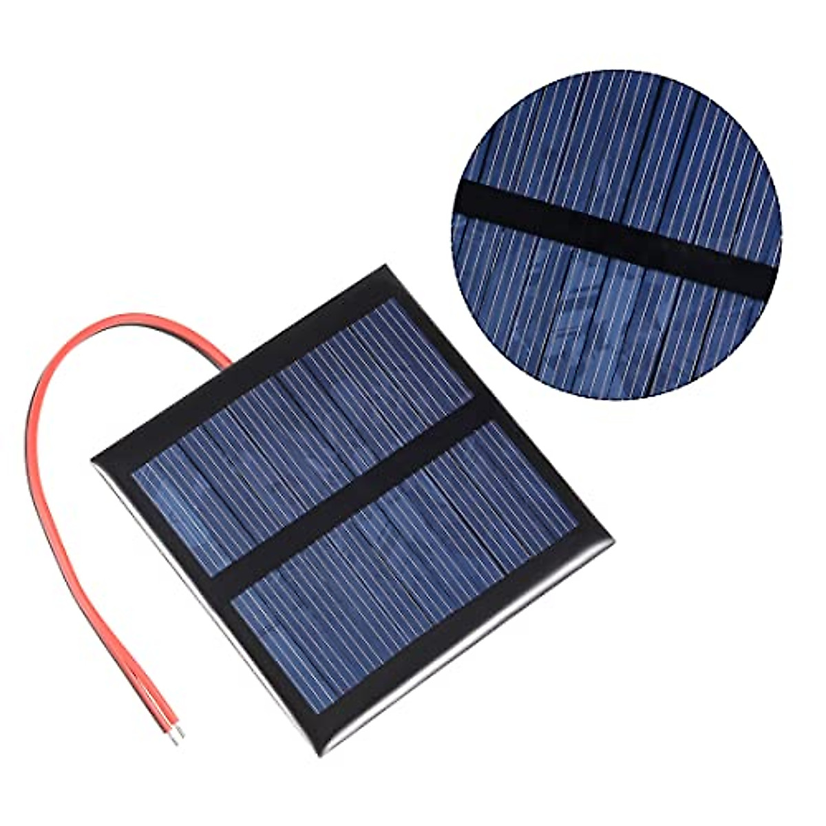 uxcell 5Pcs 0.6W 5.5V Small Solar Panel Module DIY with 100mm Wire