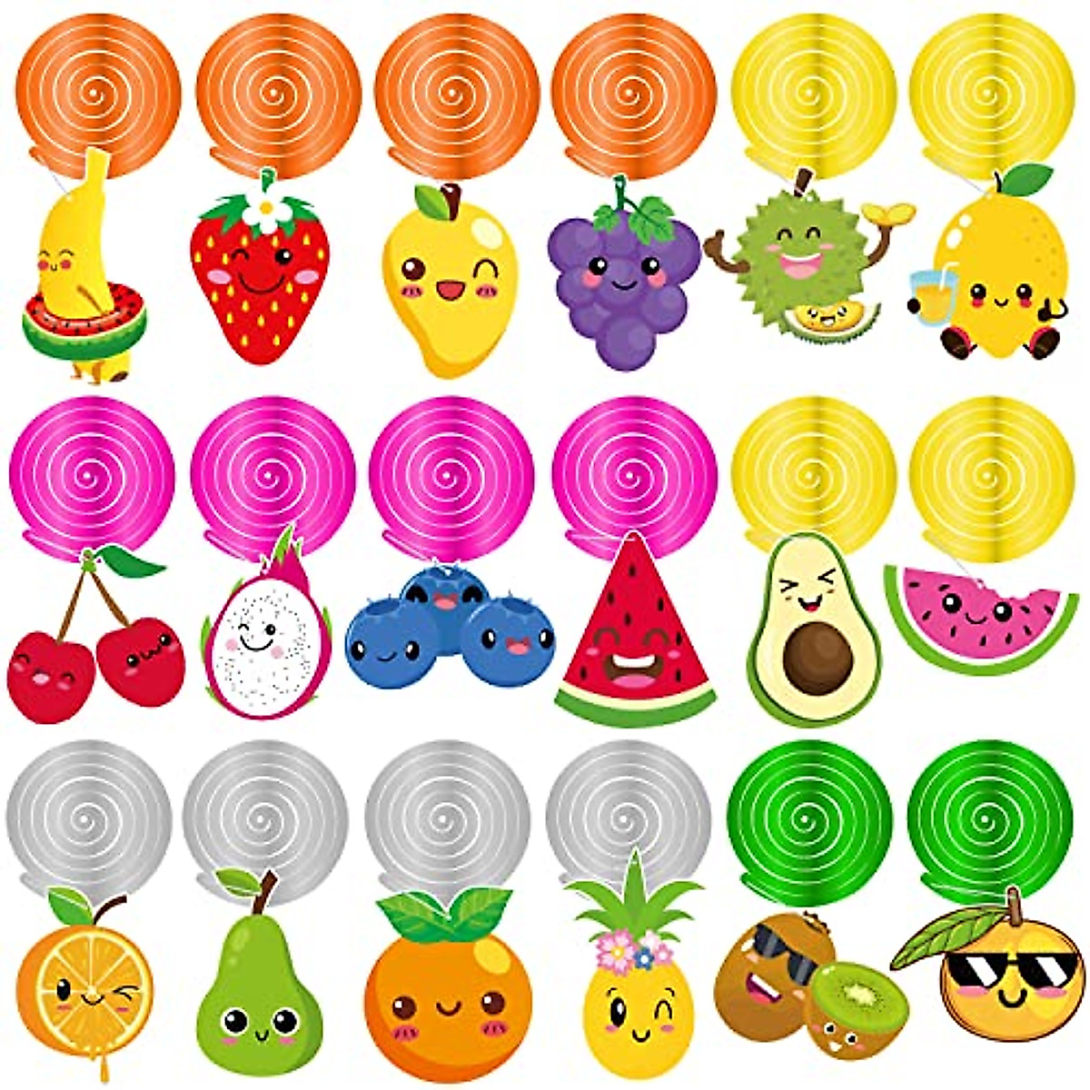 Fruit Haning Swirls Fruit Party Decorations Fruit Decorations for Fruit Themed Party Supplies Summer Party Decorations Hawaii Party Supplies