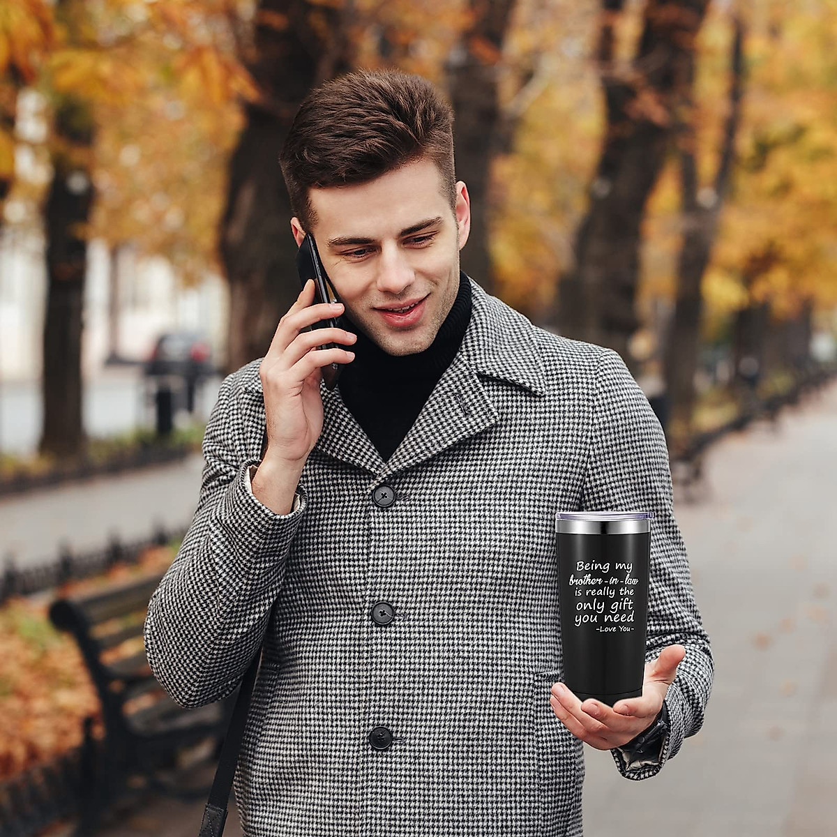 Gifts for Brother-in-law, Being My Brother-in-law Is Really The Only Gift You Need Coffee Mug, Brother In Law Birthday Christmas Gifts, 20 oz Vacuum Insulated Mug Tumbler with Gift Box