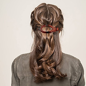 ATODEN Flat Alligator Hair Clips 3Pcs - 4.52" Duck Billed Medium Hair Claw Clips and Barrettes, Hair Accessories Clamps Jaw Clips Gifts