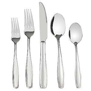Pekky 80-piece Stainless Steel Flatware Set, Service for 16