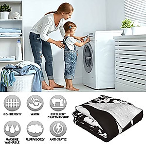 USA Flag Themed German Shepherd Dog Throw Blanket Soft Fuzzy Plush Blanket Lightweight Flannel Blankets for Couch Bed Living Room Adults Kids Teens Gifts All Seasons 50"X40"