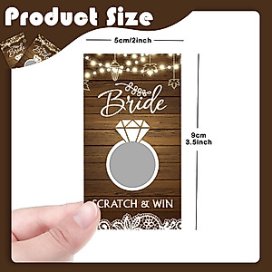 60 Sheets Rustic Bridal Shower Scratch off Game Wedding Games, Bridal Shower Scratch off Cards, Scratch off Winner Tickets Lottery Raffle Tickets Wedding Shower Ideas for Guest Party Favors Prize Gift