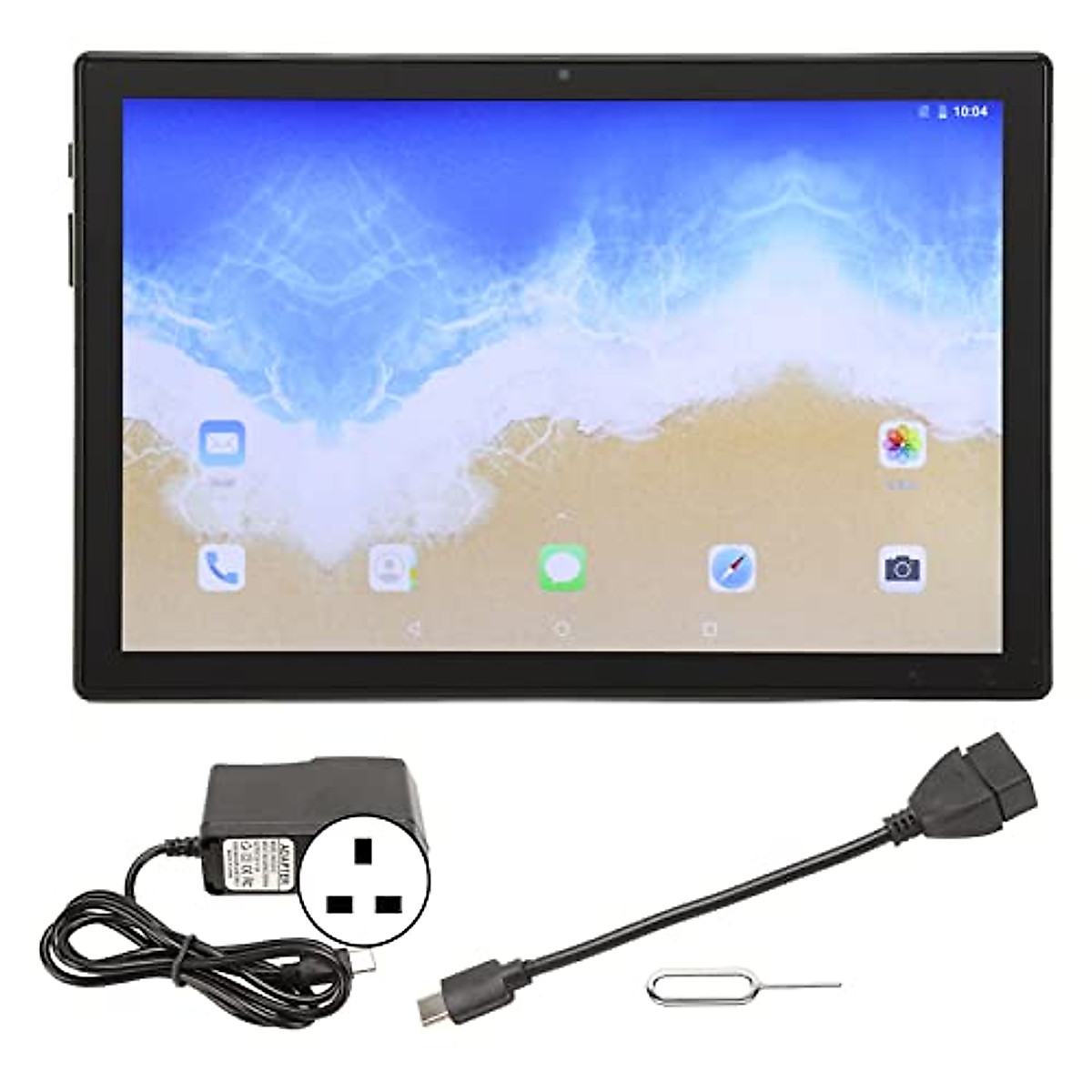 HD Tablet, 10in 1920x1200IPS Display Tablet PC Double Anti Light 2.4G 5G WiFi 6GB 128GB Front 800W Rear 2000W Octa Core 4G Calling Tablet for 12 100 to 240V Green (UK Plug)