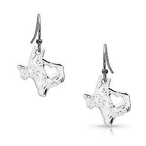 Montana Silversmiths State Charm Dangle Earring (I Heart Texas)