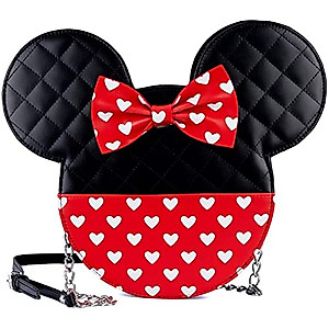 Loungefly Disney Mickey and Minni Valentines Reversible Crossbody Mickey And Minnie Mouse One Size