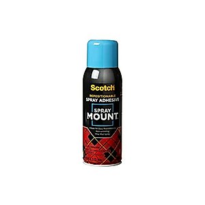 3M Safety Spray Mount Artist's Adhesive, One 10.25 Ounce Can (MMM6065), transparent, 3M6065