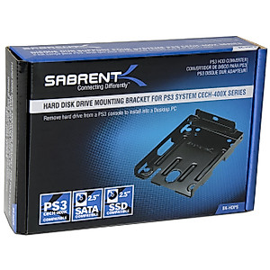 SABRENT 2.5" Hard Disk Drive Mounting Kit Bracket for PS3 Super Slim CECH 400x Series (BK-HDPS)