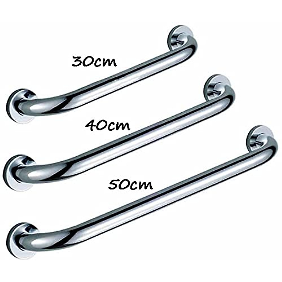 CRODY Grab Bars for Bathroom, Brass Bathroom Grab Bar Support Handle, Shower Handicap Safety Handrail, Mirror Surface Anti-Slip Assist Straight Railing, Elderly Toilet Balance Grip, Towel Rack Toilet