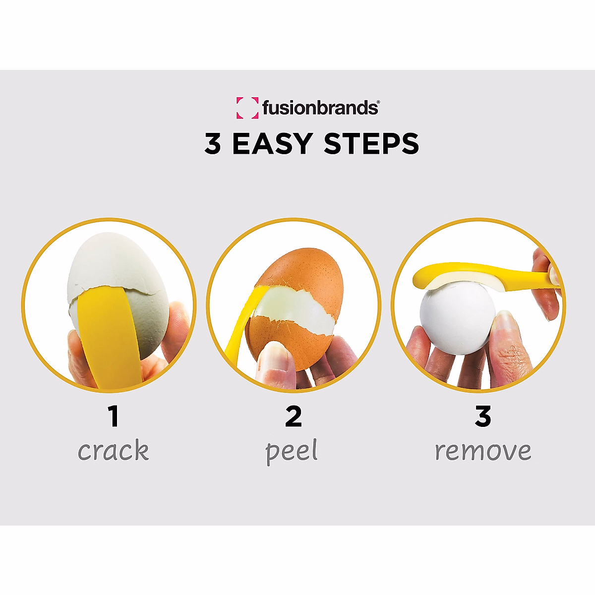Fusionbrands Eggxactpeel Eggshell Peeler, One Size, Yellow