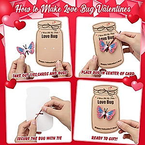 TOY Life Valentines Preschool, Love Bug Valentines for Kids, Bug Valentine Cards for Kid School, Butterfly Valentines Cards Preschool, Elementary School Valentines, Girls Valentine Cards for School