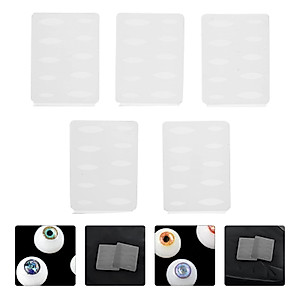 EXCEART 5 Pcs Eye Mold epoxy Eyeball bistuit Eyeball Silicone Chocolate DIY Epoxy Resin Bread Holiday Casting Silicone Baby Dolls Doll Eyes Cookie Jelly Crystal sd Doll White