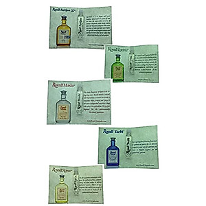 Royall Aftershave Lotion Cologne for Men (5 Pack Sampler)