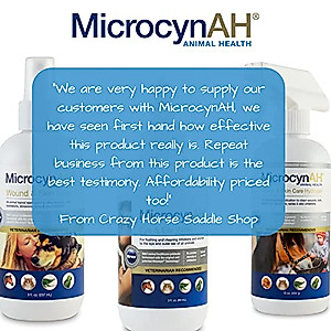 Manna Pro MicrocynAH Wound and Skin Care Hydrogel for Dogs | Non-Toxic Spray Formulated to Clean Wounds | Veterinarian Recommeneded Non-Toxic Formula | 8oz