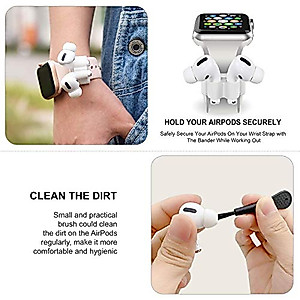 Case for Airpod Pro,6 in 1 Soft Silicone Airpods pro Accessories Set Cover, 3D Cute Funny Cartoon AirPods Pro Food cookie Skin for Girls Women with Watch Holder/Ear Hooks/Keychain/Brush/Strap(Cheezit)