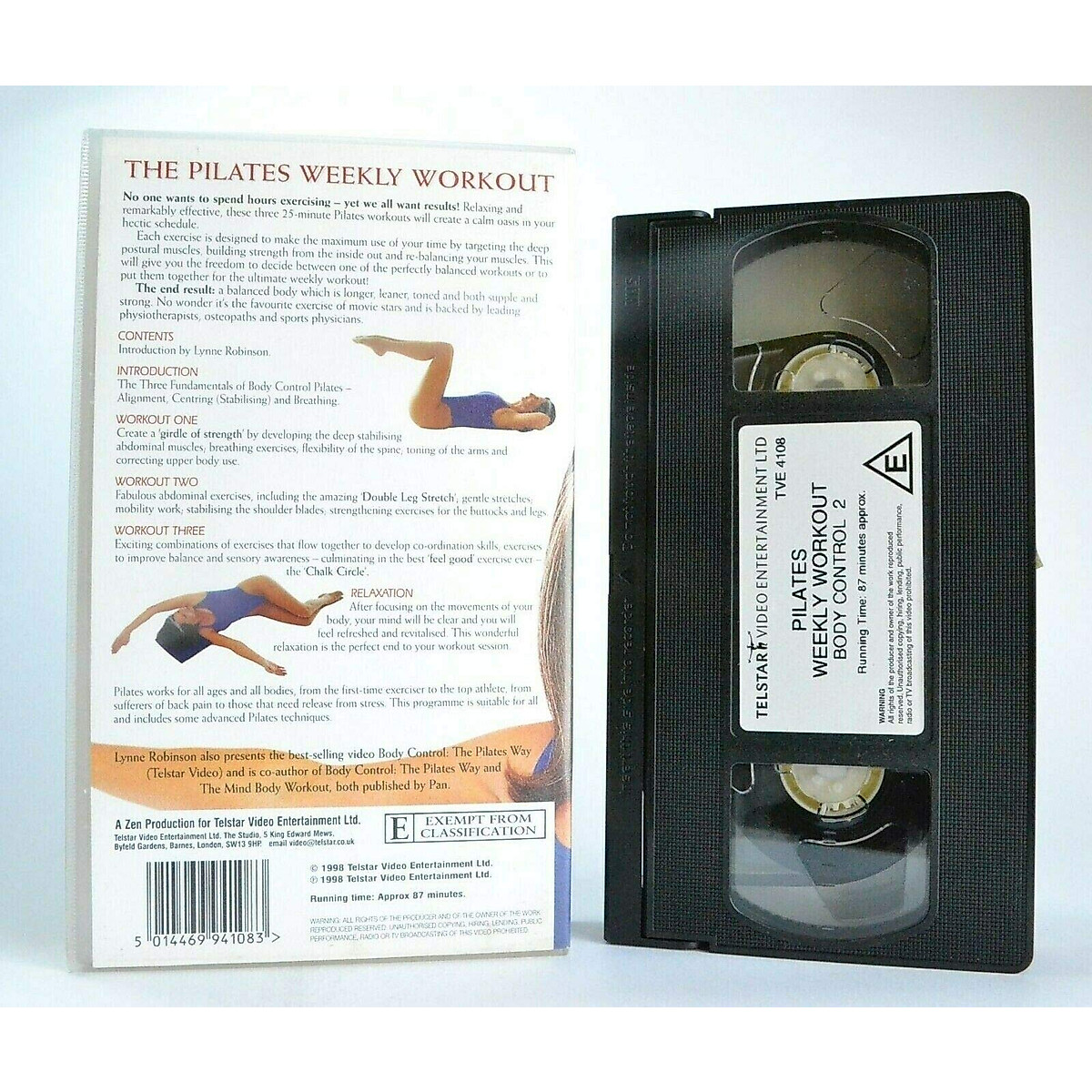 Body Control 2: Pilates Weekly Workout - By Lynne Robinson - Fitness - Pal VHS