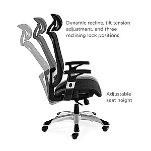Union & Scale Flexfit Hyken Mesh Task Chair, Black, 2/Pack (Un59460v-Ccvs)