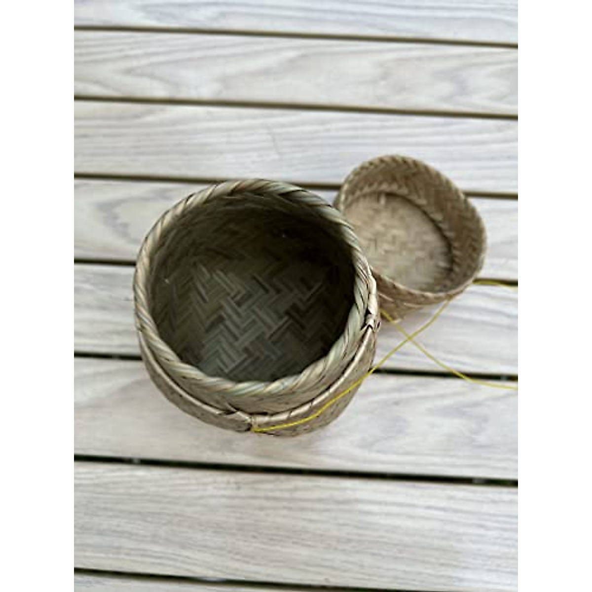 Small Bamboo Sticky Rice Box Storage Basket Container Multi-Purpose