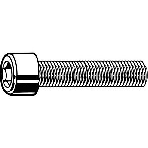 M2.5-0.45 x 8mm Black Oxide 12.9 Steel Socket Head Cap Screw, 100 pk.