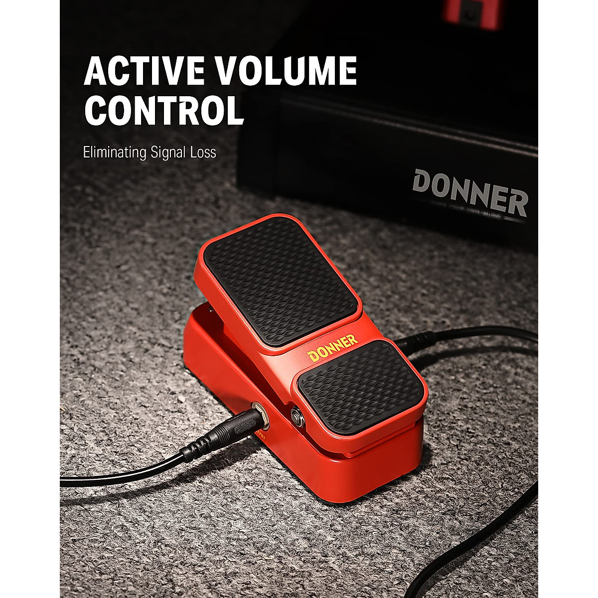 Donner Guitar Wah Pedal, 2 in 1 Wah Volume Pedal, Mini Vintage Electric Guitar Effect Pedal with Wah Wah Active Volume Control, Vowel Lightweight Guitar Pedal