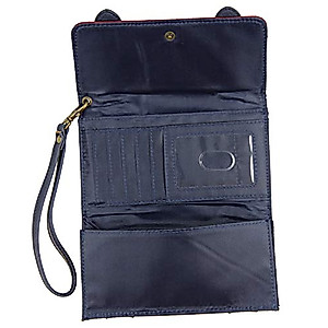 DC Comics Wonder Woman Front Flap Satchel Clutch Wallet with Wrist Strap