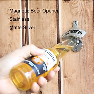 HAIICEN Cheers Magnetic Beer Bottle Opener Wall Mounted Bottle Cap Opener with Magnet Embedded for Bartender Kitchen Party Gifts (Pack of 2)