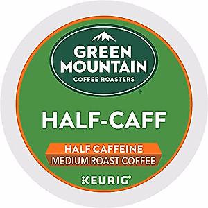 Green Mountain Coffee Roasters Half Caff Keurig Single-Serve K-Cup pods, Medium Roast Coffee, 12 Count