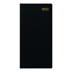 LETTS Signature Weekly/Monthly Planner, 12 Months, January to December, 2023, Week-to-View, Bonded Leather, 6.625" x 3.25", Black (C38SUBK-22)