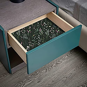 JiffDiff Floral Wallpaper Peel and Stick Farm Floral 472.44" x 17.32" Wildwood Wallpaper Dark Wallpaper Self Adhesive Wallpaper Coverage 60 sq.ft