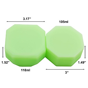 vitakiwi 223ml Large Silicone Wax Concentrate Container Non-stick Food Storage Jar, Glow In The Dark (2)