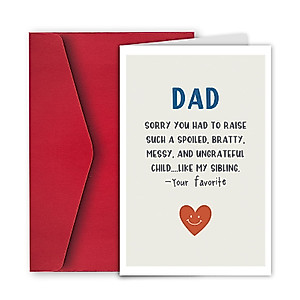 Ulbeelol Humorous Fathers Day Card, Funny Birthday Card for Dad, Hilarious Dad Card, Arrogant Fathers Day Card, Funny Card for Father