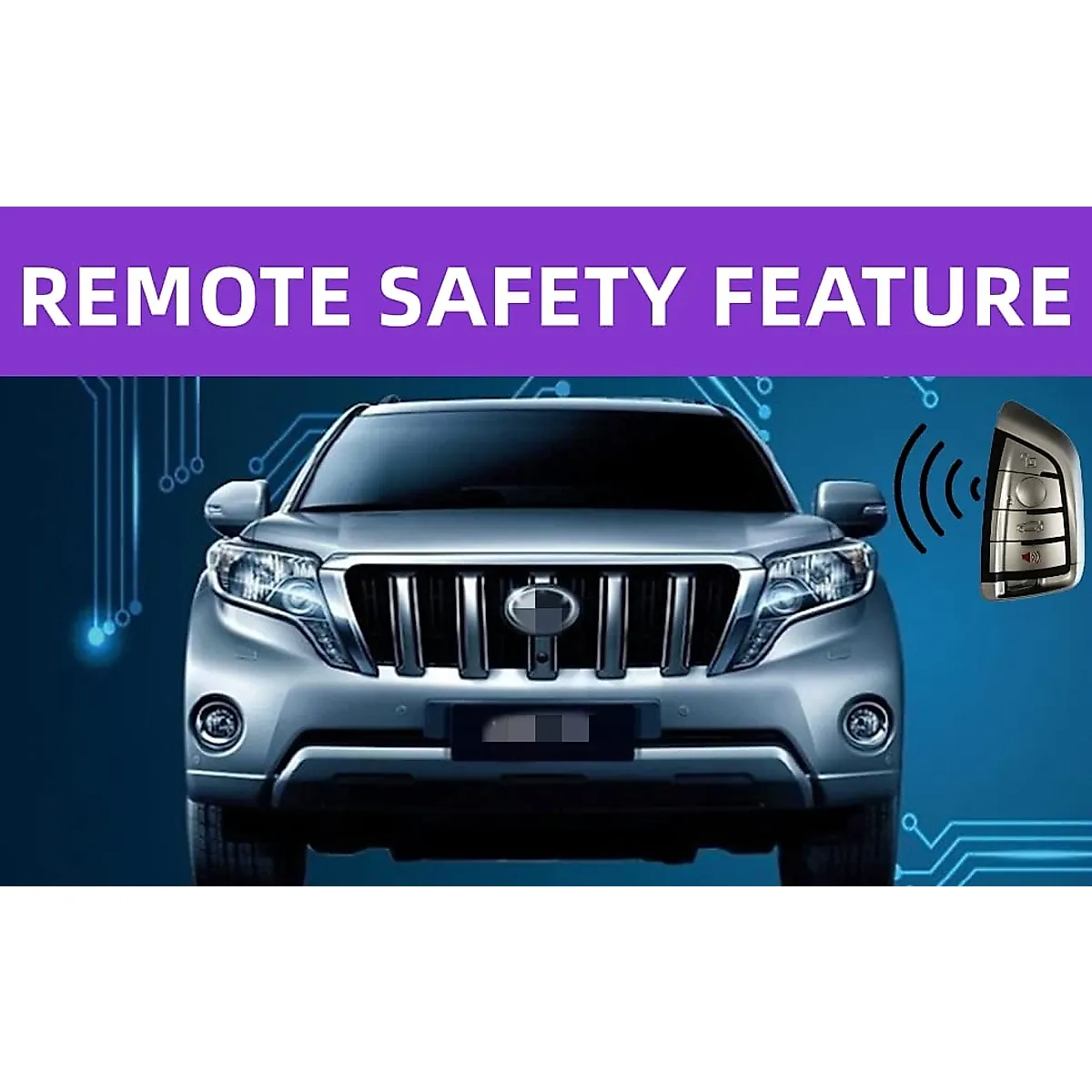 Autel MaxiIM IKEY Universal Key Fob Replacement with BMW-Type Rescue Blade Keyless Entry Remote Control Blank Car Key 4 Buttons Clicker Work with Key Fob Programming Tool Autel KM100 IM508 IM608