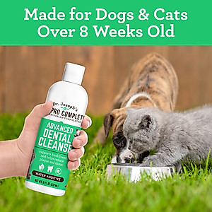 VetPro Complete Dr. Joseph's Advanced Dental Cleanse, 8 Ounces, Cat and Dog Breath Freshener Water Additive for Dental Care, Fights Dog Bad Breath, Teeth Cleaning, Plaque and Tartar Remover