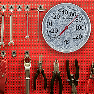 La Crosse 104-2822 8" Galvanized Thermometer